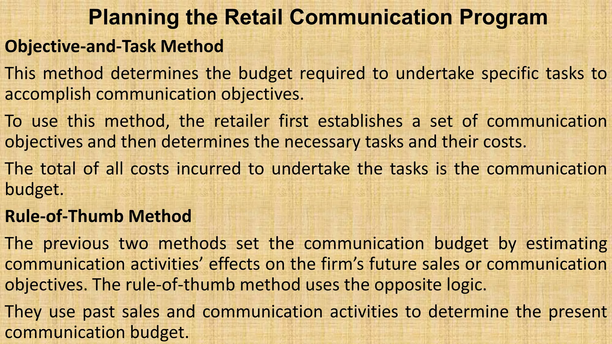 16 retail communication mix | PPTX