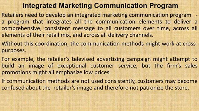16 retail communication mix | PPTX | Retail Industry | Industries