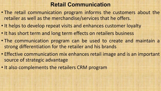 16 retail communication mix | PPTX | Retail Industry | Industries