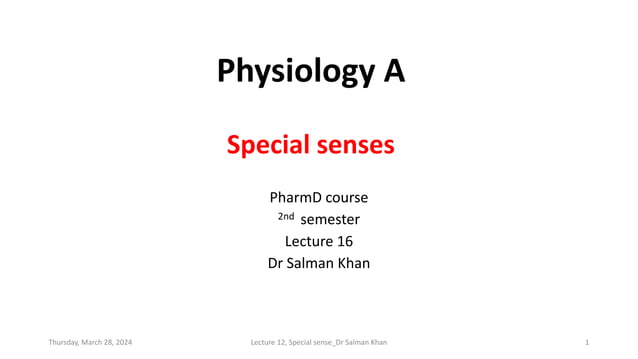 16-Special senses.pdf.physiology and anatomy | PPT
