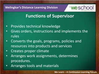 Art of Supervision - Principles of Management | PPTX