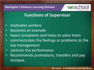 Art of Supervision - Principles of Management | PPTX