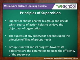 Art of Supervision - Principles of Management | PPTX