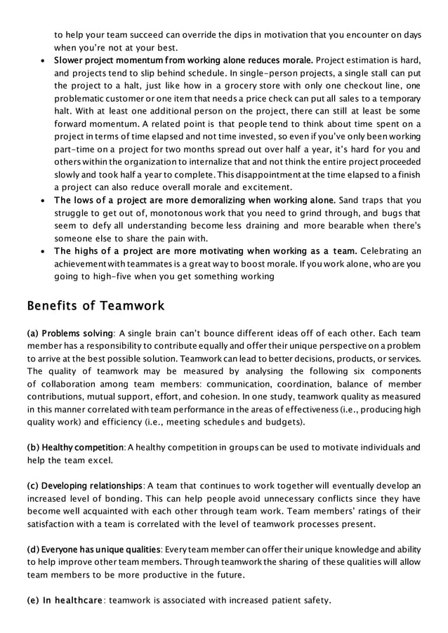 Team work | PDF