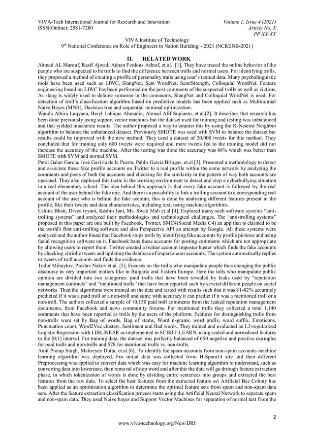 Categorize balanced dataset for troll detection | PDF