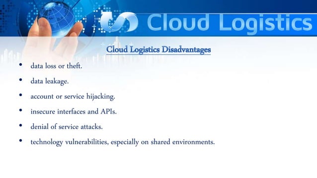 Cloud Logistics cloud computing presentation | PPTX | Cloud Computing | Internet