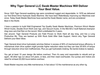 Tiger General Swab Master Rig | PPTX