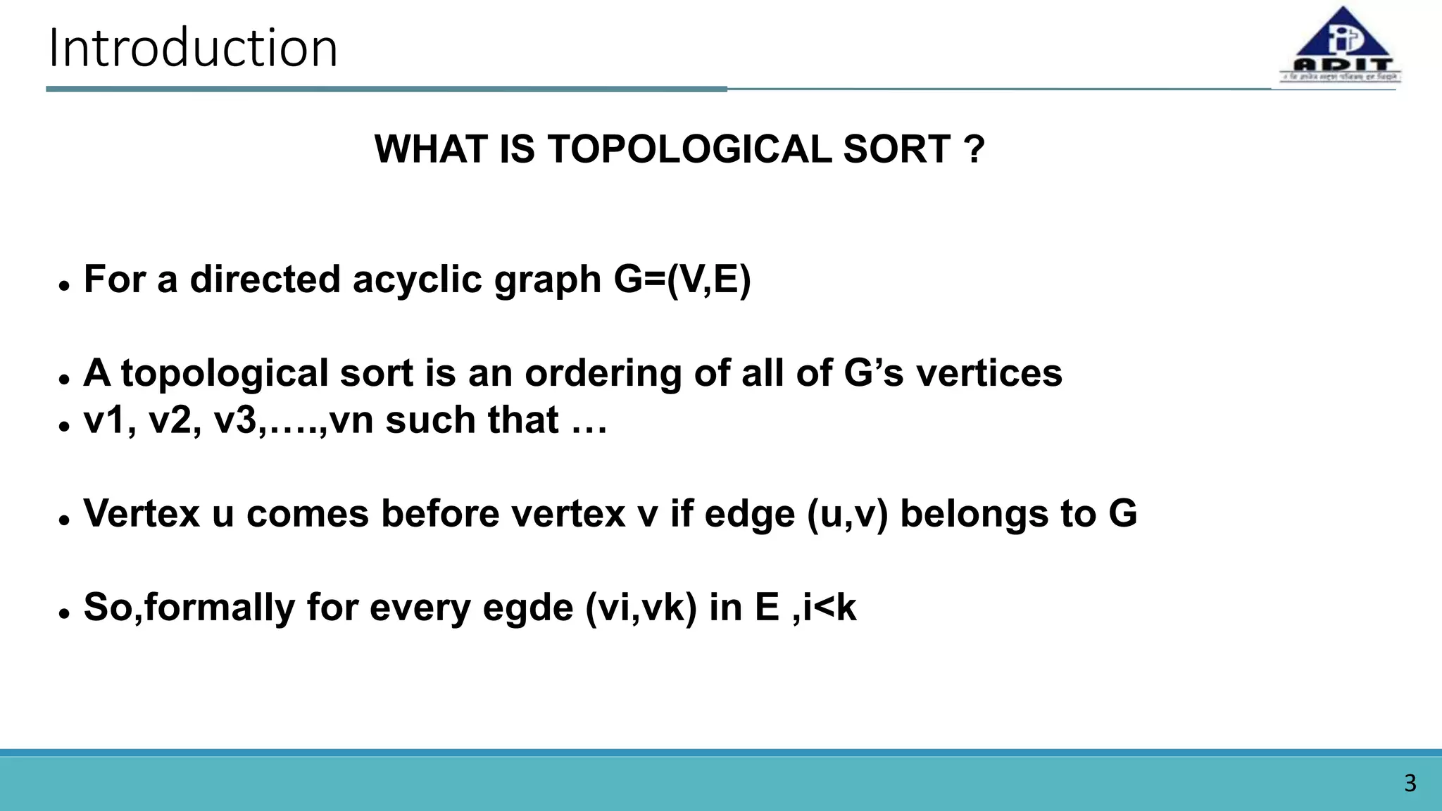 Topological Sorting | PPTX
