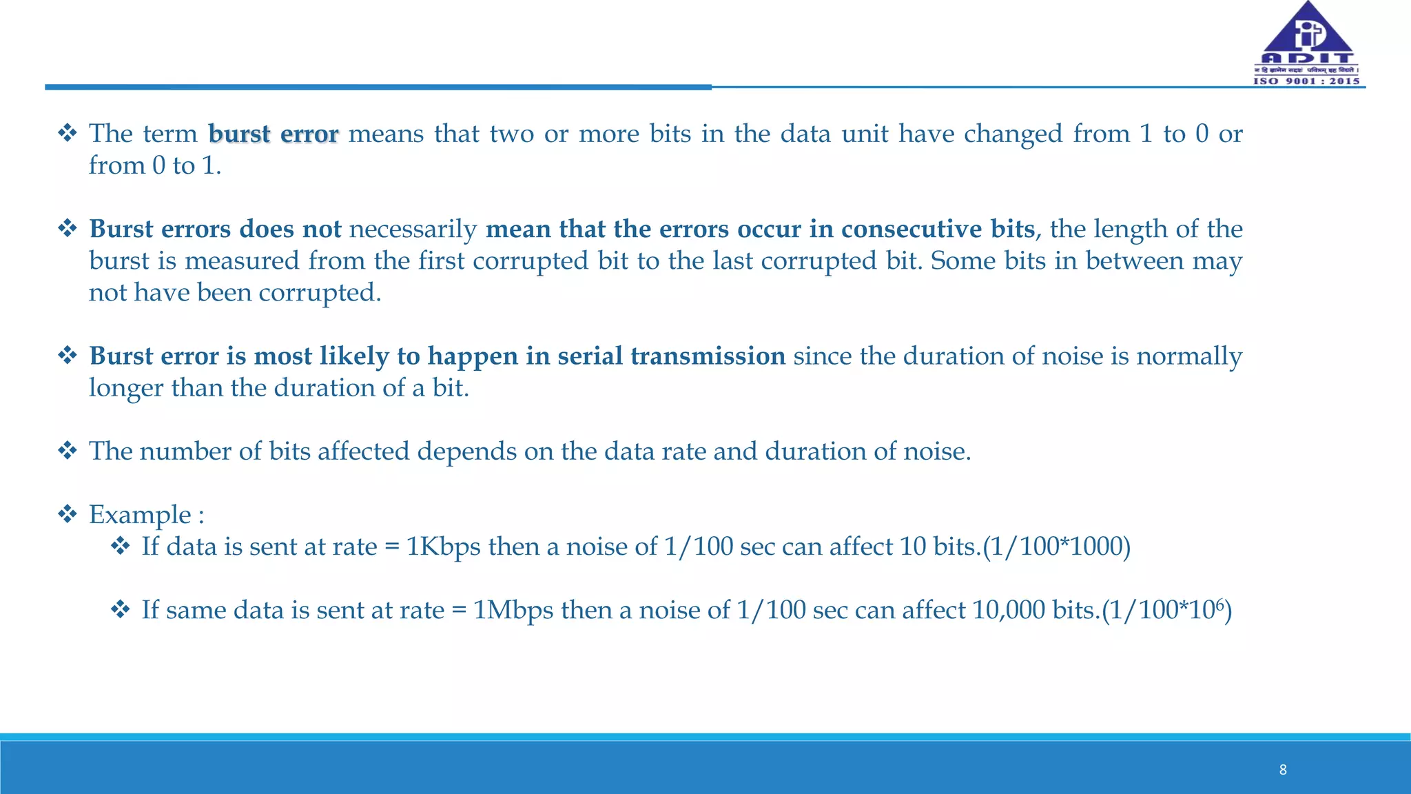 Error Detection And Error Correction Codes Pptx Computer Networking 0567