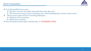 Error Detection & Error Correction Codes | PPTX