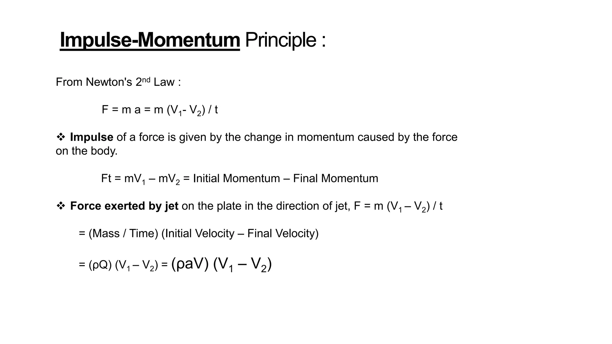 Force on Plate when Vane is moving in direction of jet | Fluid Power ...