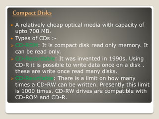 EXTERNAL STORAGE OF A COMPUTER SYSTEM | PPTX