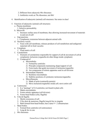 160 04b notes cytology | PDF | Biological Sciences | Science