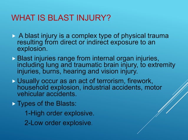 blast injury | PPTX
