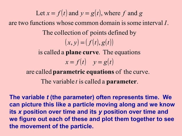 1601 Parametric Equations 03 Ppt