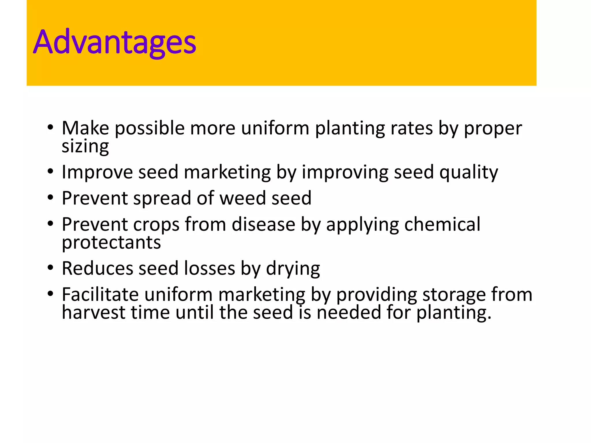 Steps involve in Seed processing | PPTX