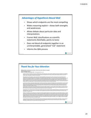 Weighing evidence and assessing uncertainties | PDF