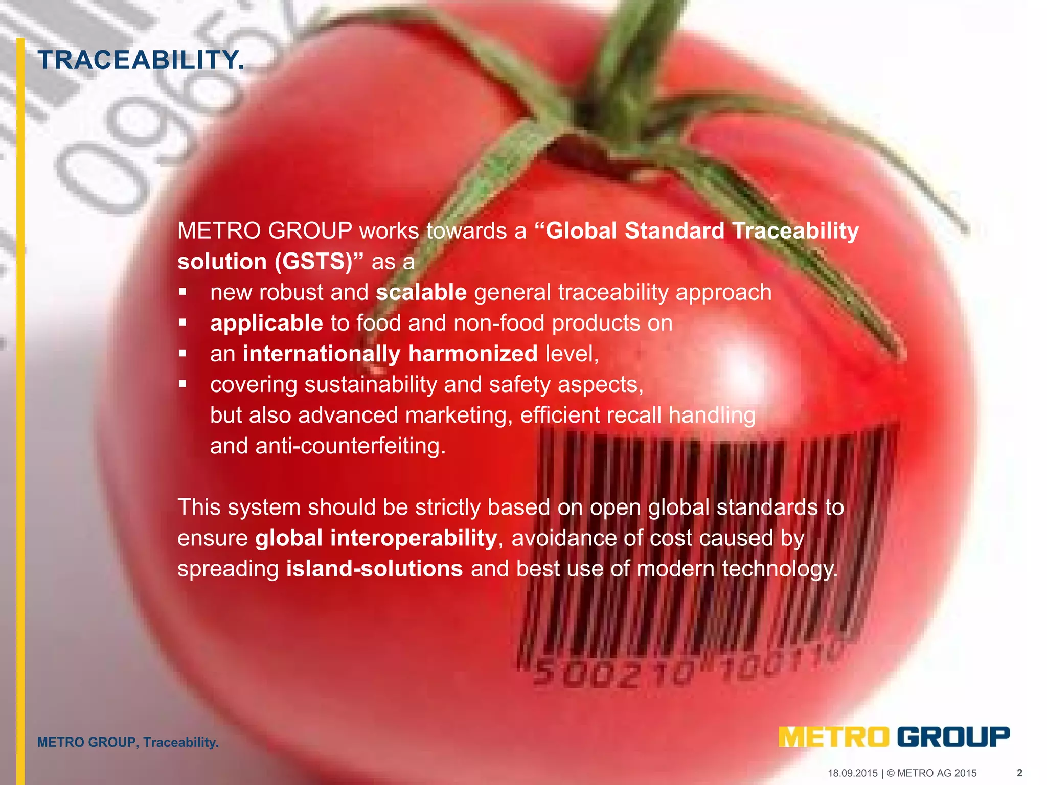 Metro's Global Standard Traceability Solution | PDF