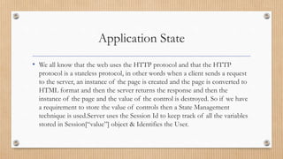 C# cookieless session id and application state | PPT