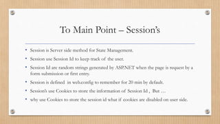 C# cookieless session id and application state | PPT