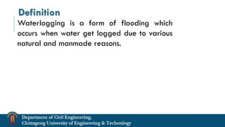 Waterlogging in Chittagong City | PPTX | Science