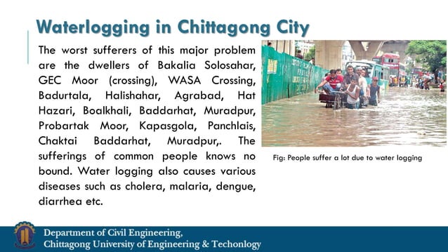 Waterlogging in Chittagong City | PPTX | Science
