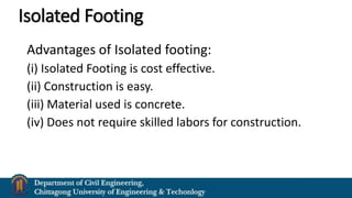 Different types of footing and foundation | PPTX