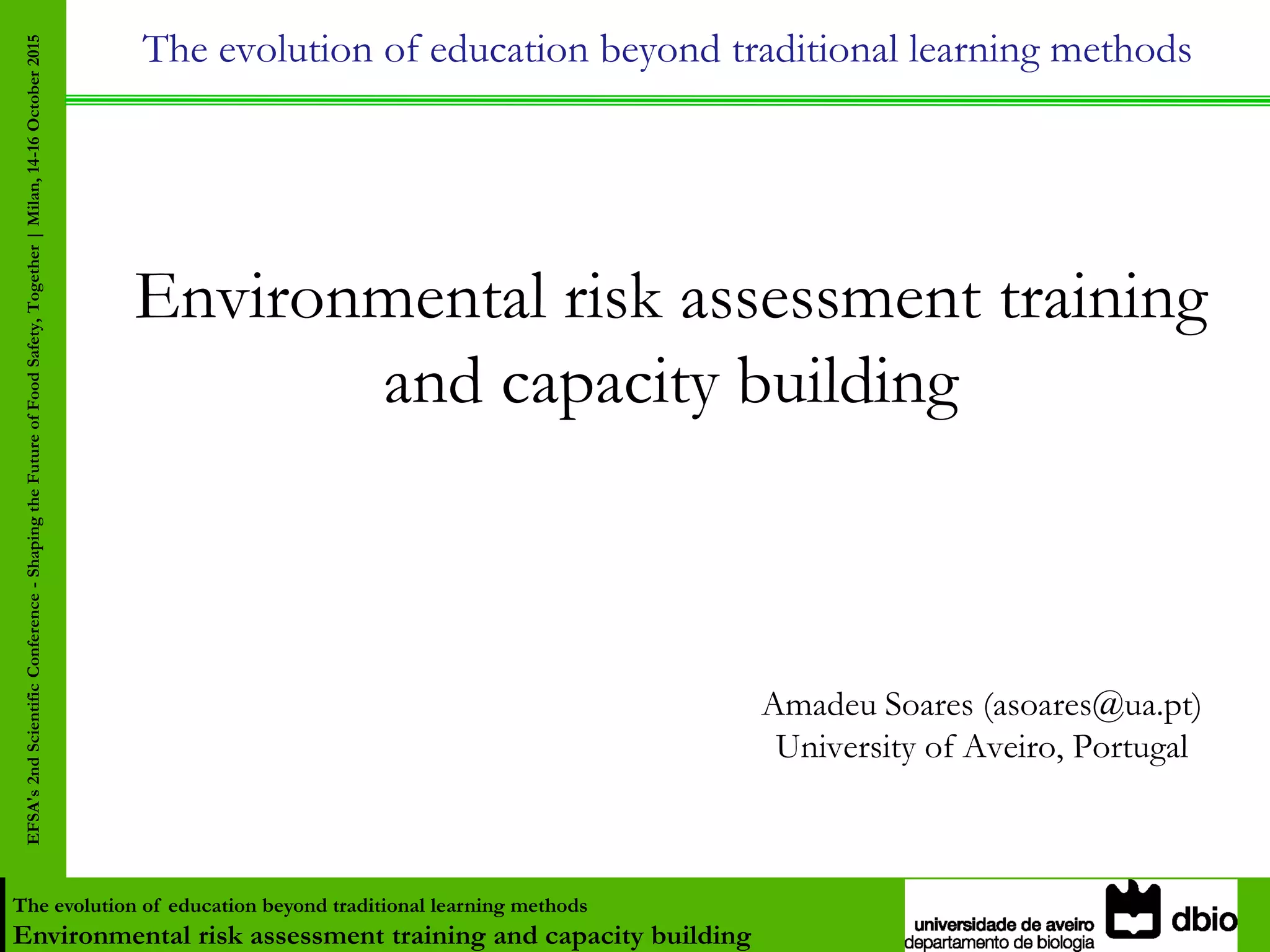 Environmental risk assessment training and capacity building | PDF