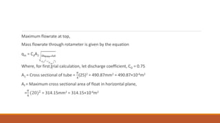 Process design of Orifice Meter & Rota meter | PPTX