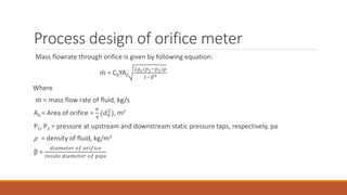 Process design of Orifice Meter & Rota meter | PPTX
