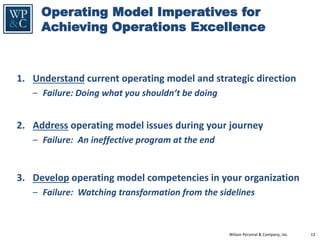 PEX Week 2016 - Operating Model Imperative for Operational Excellence | PPT