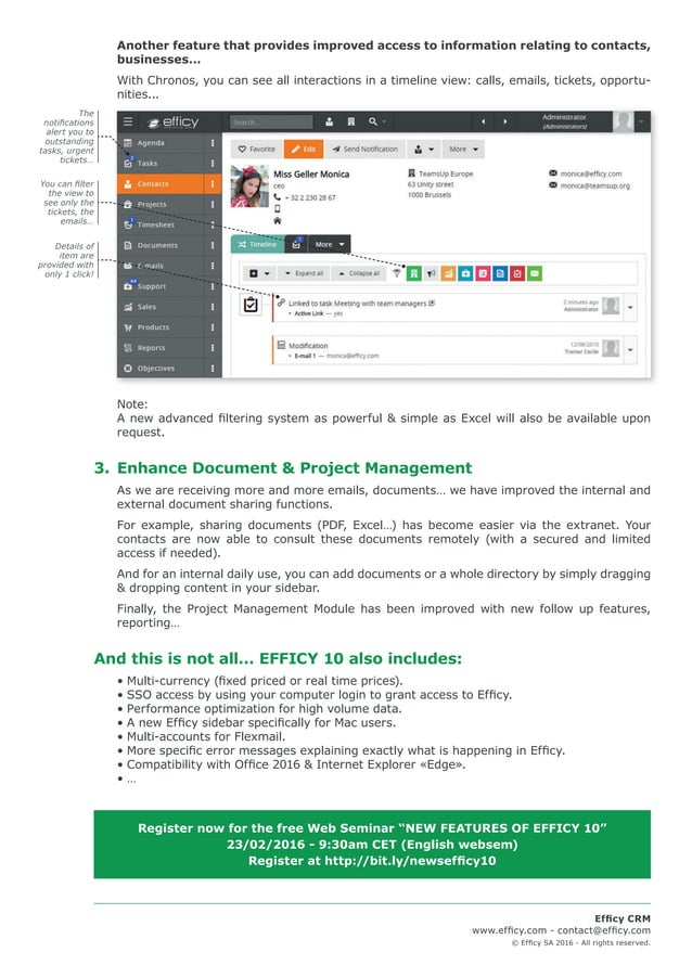 Efficy CRM v10 new features | PDF