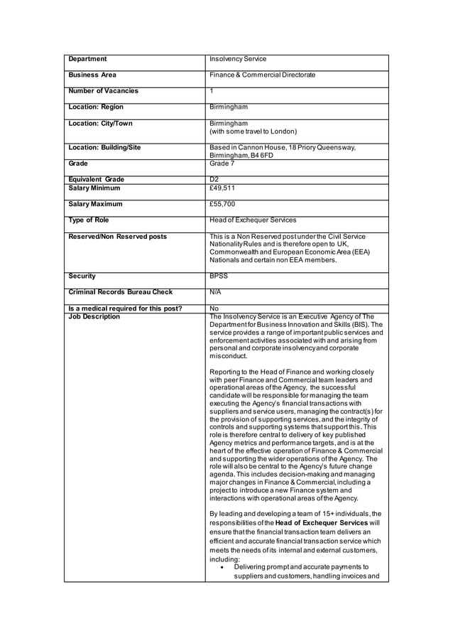 160119 f c jd head of exchequer services | DOCX