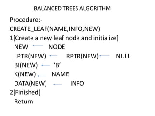 Balanced trees | PPTX | Programming Languages | Computing