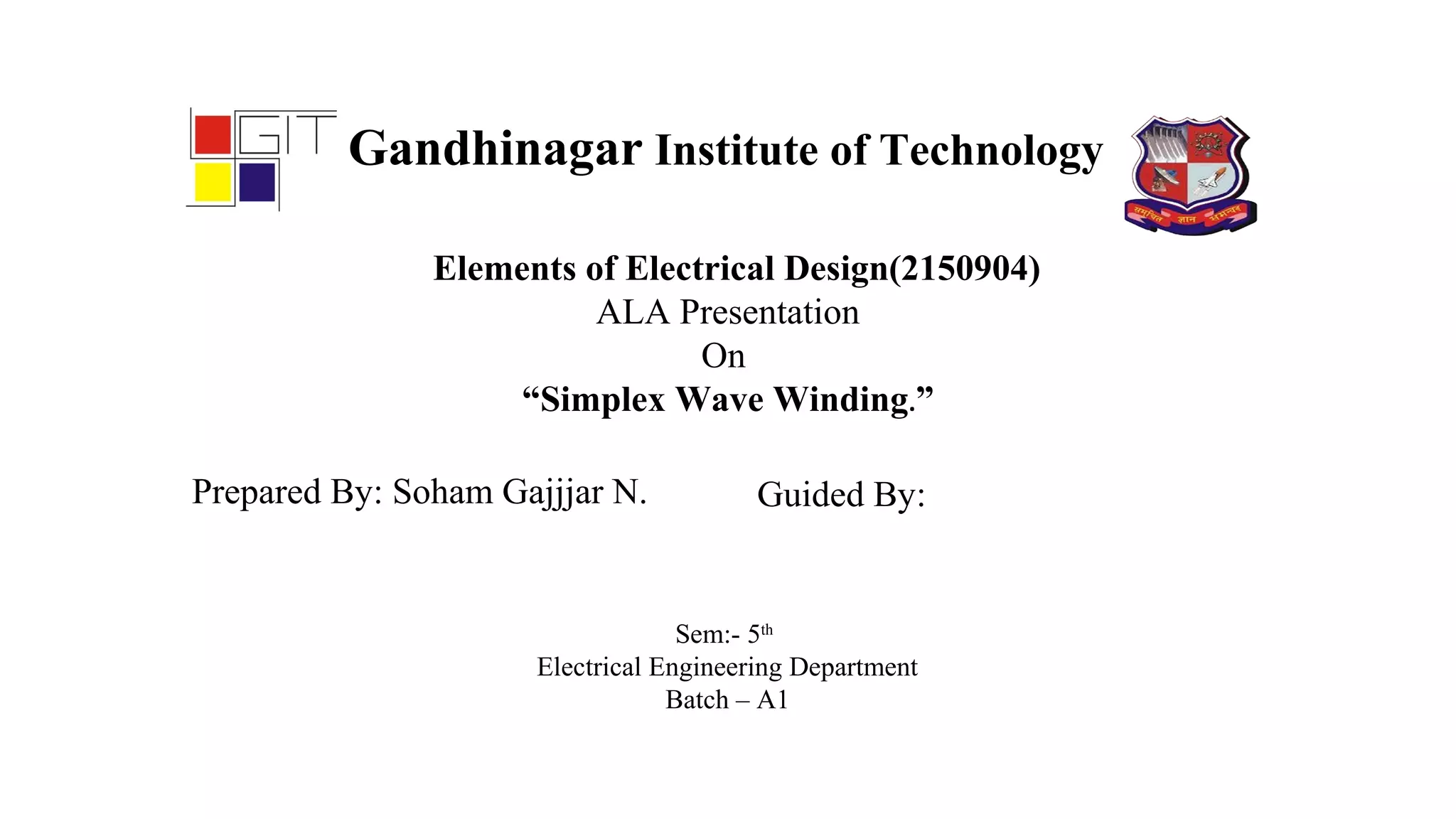 Simplex wave winding_electrical engineering | PPT