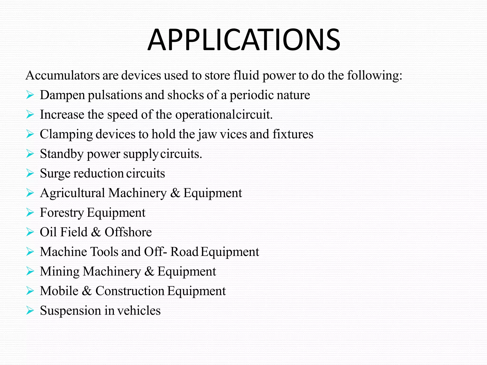 Fluid Power Engineering "Hydraulic Accumulator" | PPTX