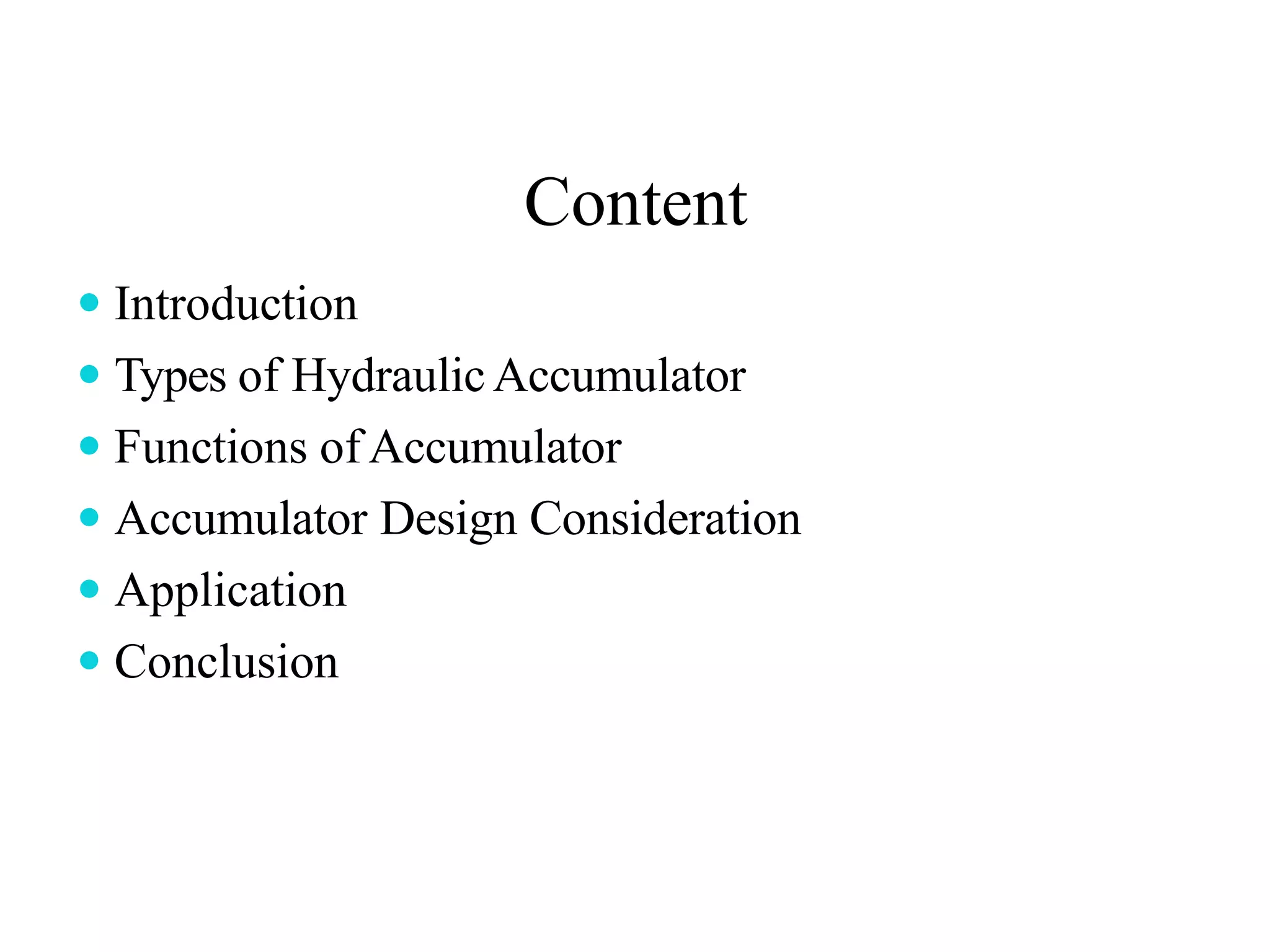 Fluid Power Engineering "Hydraulic Accumulator" | PPTX