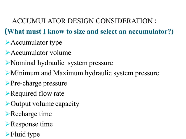Fluid Power Engineering "Hydraulic Accumulator" | PPTX | First Aid ...