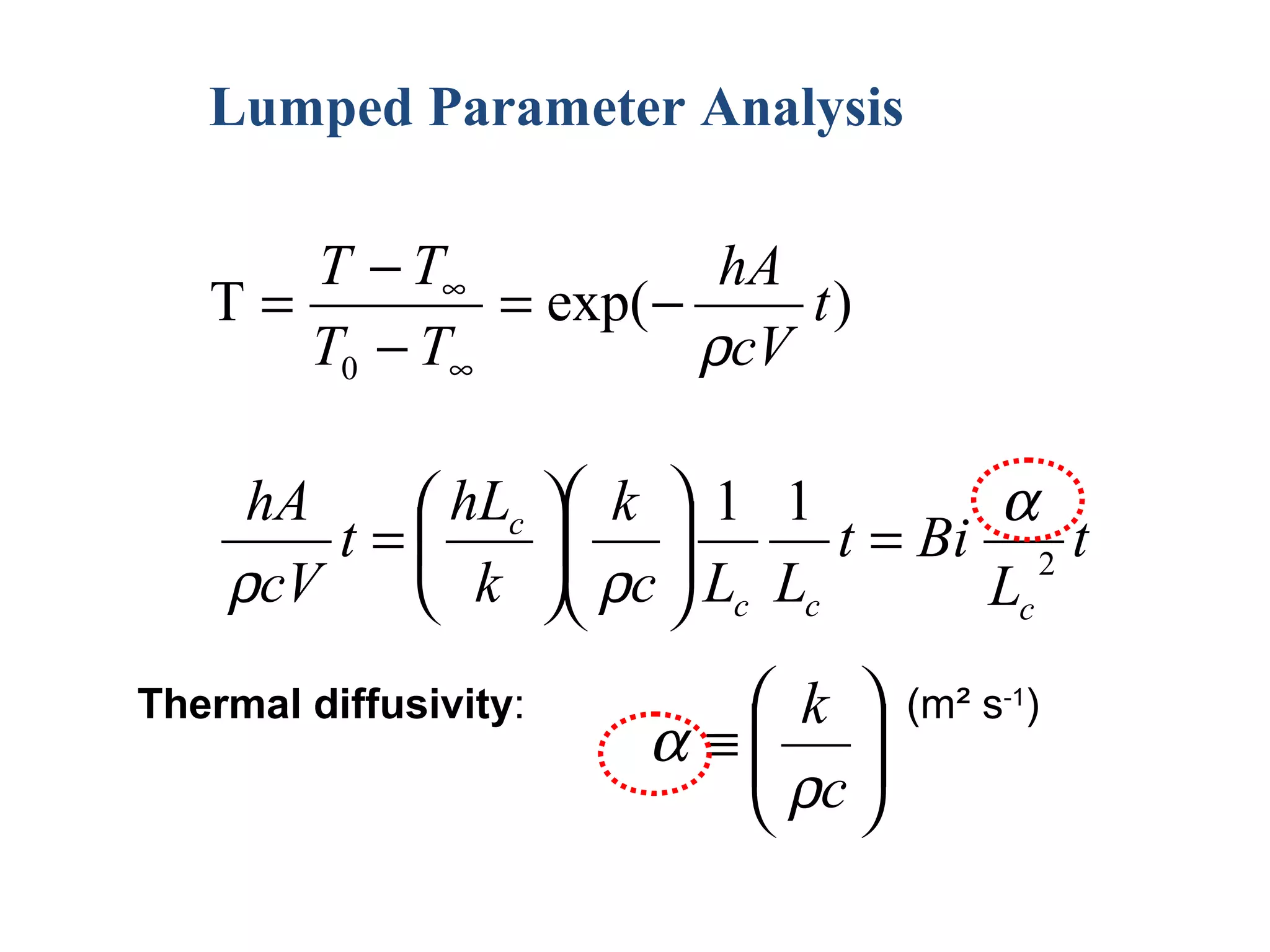 :Heat Transfer "Lumped Parameter Analysis " | PPT