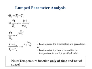 :Heat Transfer "Lumped Parameter Analysis " | PPT