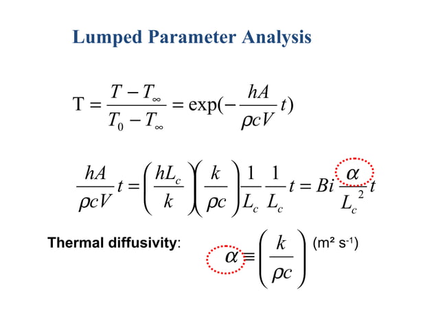 :Heat Transfer "Lumped Parameter Analysis " | PPT