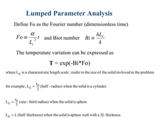 :Heat Transfer "Lumped Parameter Analysis " | PPT