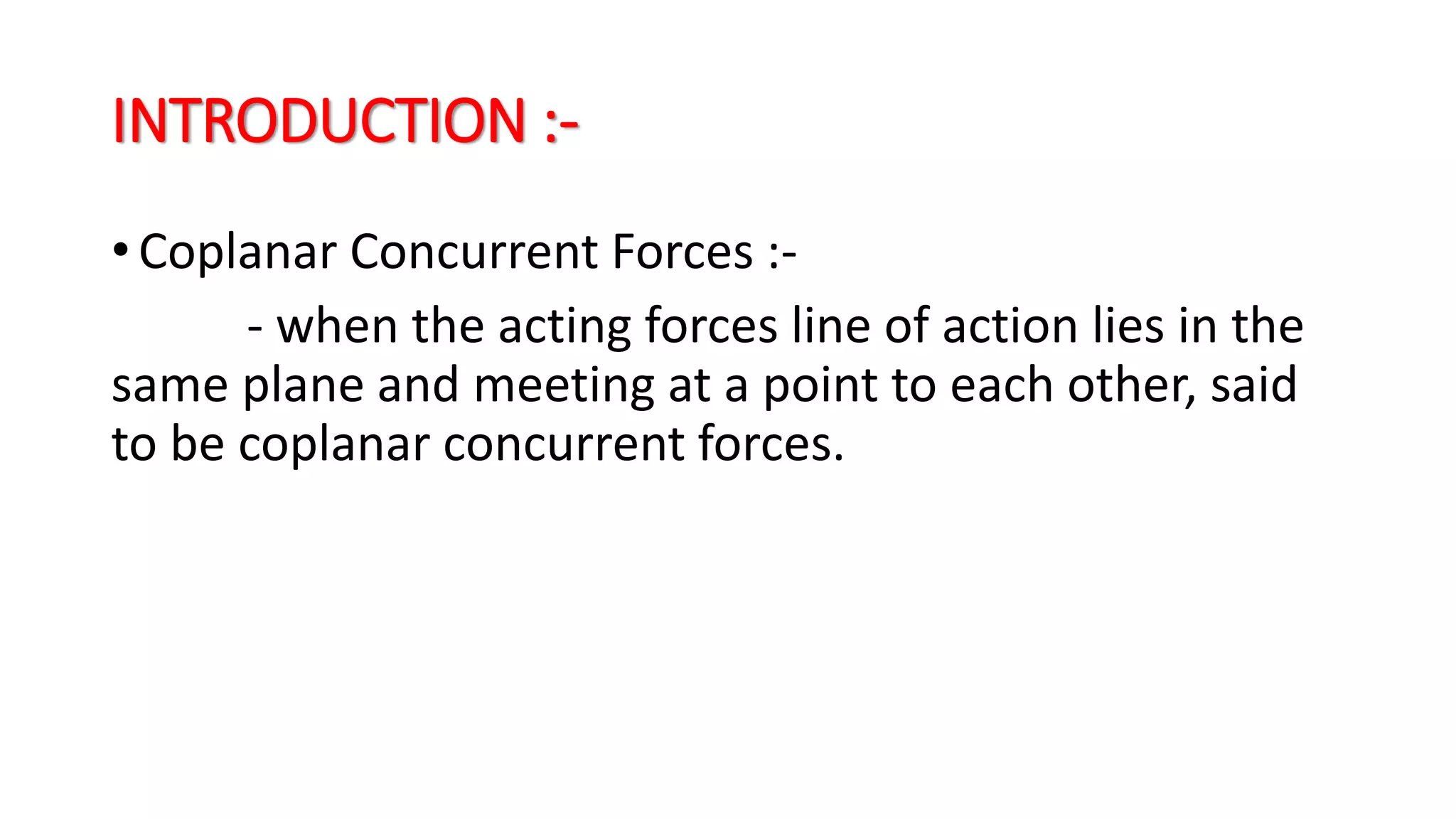MECHANICS OF SOLIDS(coplanar concurrent forces) | PPT