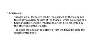 MECHANICS OF SOLIDS(coplanar concurrent forces) | PPT