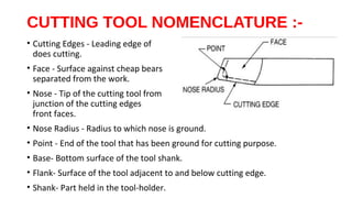MANUFACTURING PROCESS -1(cutting tool nomenclature) | PPT