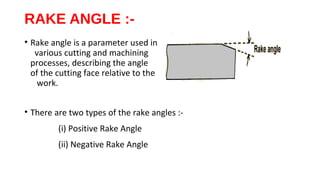MANUFACTURING PROCESS -1(cutting tool nomenclature) | PPT