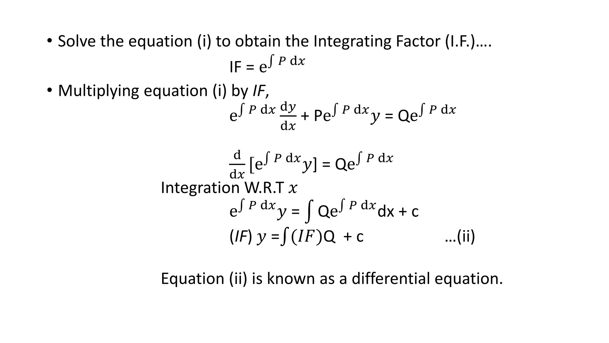 Linear Differential Equation And Bernoullis Equations Pptx Physics Science