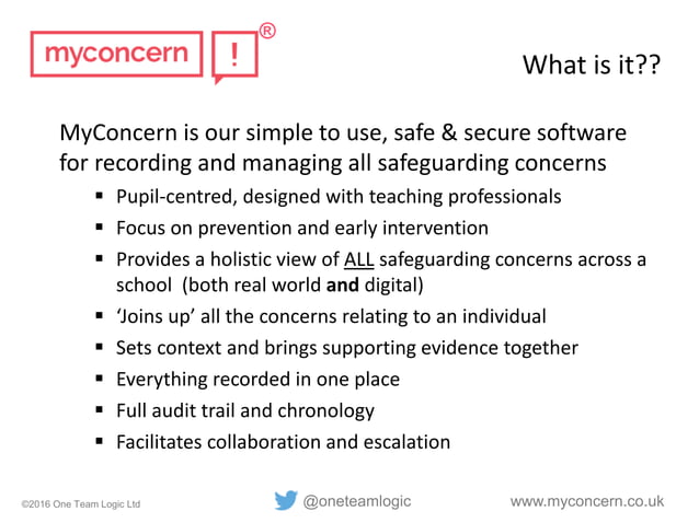 MyConcern - Safeguarding in education | PPTX | Cloud Computing | Internet
