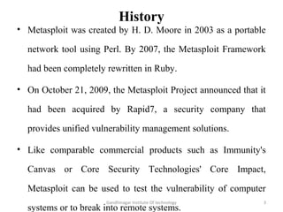 Meta sploit (cyber security) | PPT | Information and Network Security ...