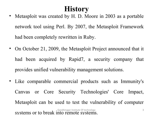 Meta sploit (cyber security) | PPT